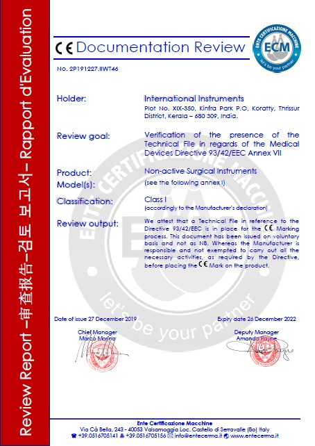 Certificates – JJ International Instruments